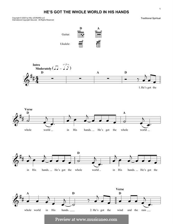 He's Got the Whole World in His Hands by folklore on MusicaNeo
