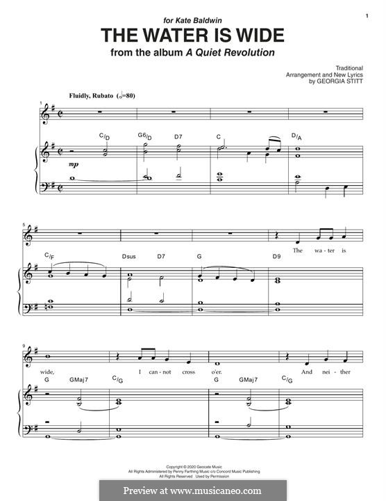 The Water Is Wide by G. Stitt - sheet music on MusicaNeo