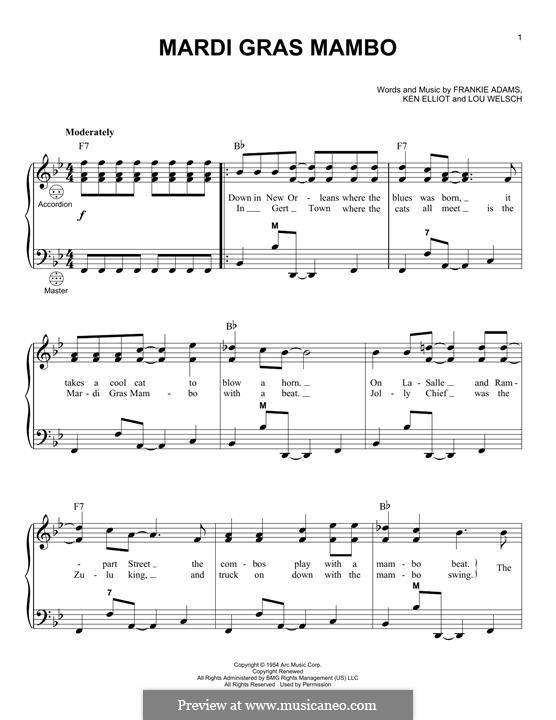 Mardi Gras Mambo (The Hawkettes) by F. Adams, K. Elliot, L. Welsh on ...