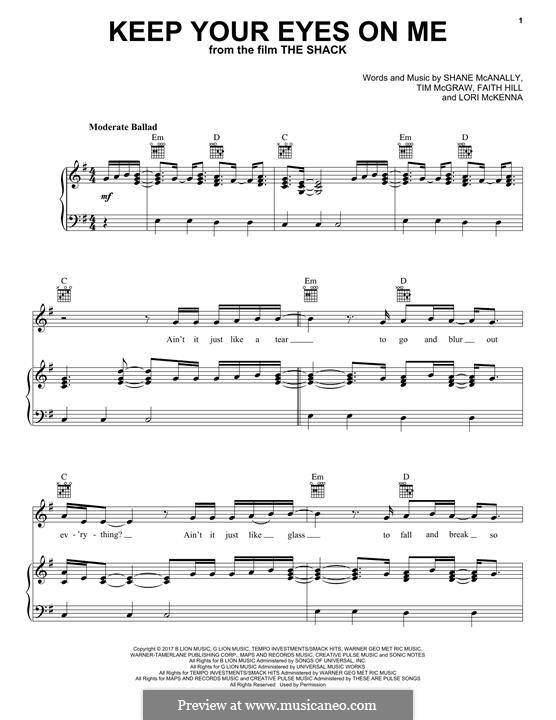 Keep Your Eyes On Me (from The Shack) by L. McKenna on MusicaNeo