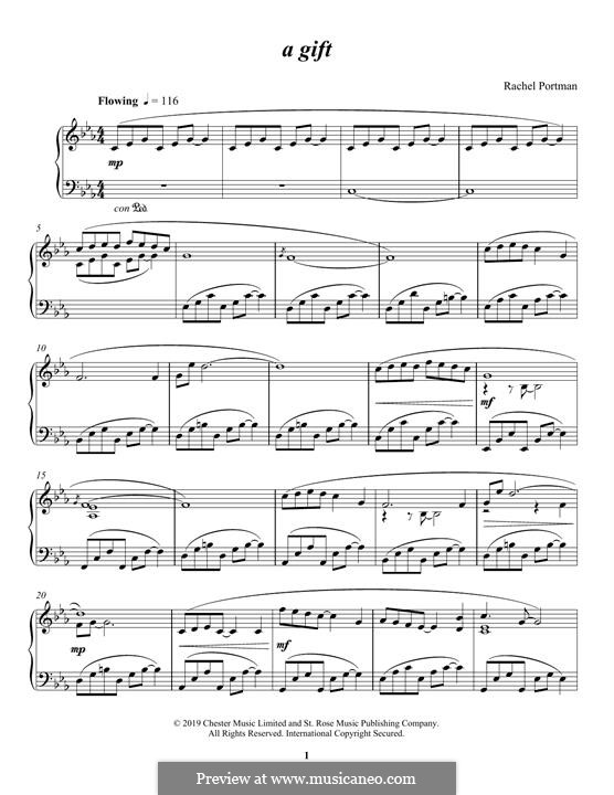 A gift by R. Portman - sheet music on MusicaNeo