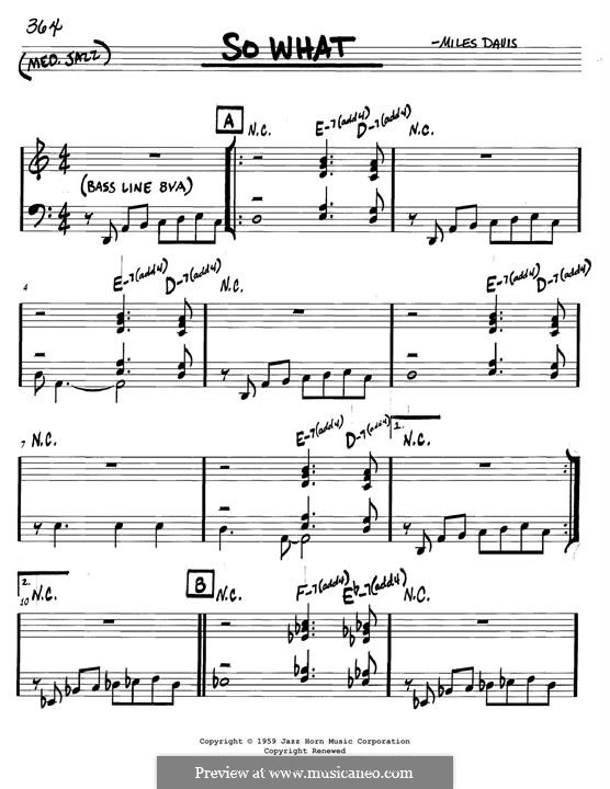 So What by M. Davis - sheet music on MusicaNeo