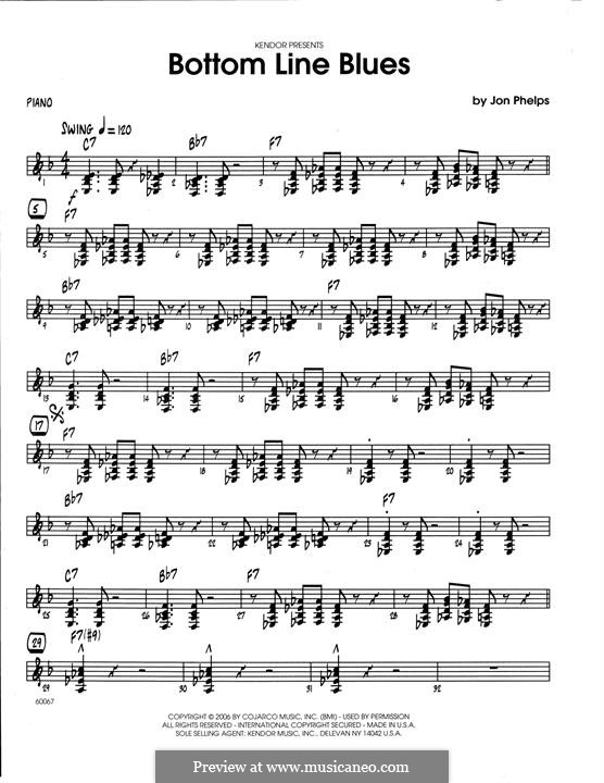 Bottom Line Blues by J. Phelps - sheet music on MusicaNeo