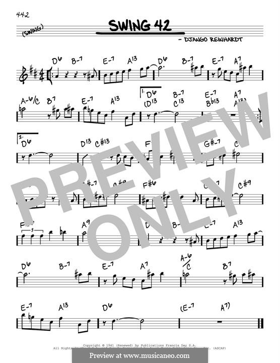 Swing 42 by D. Reinhardt - sheet music on MusicaNeo