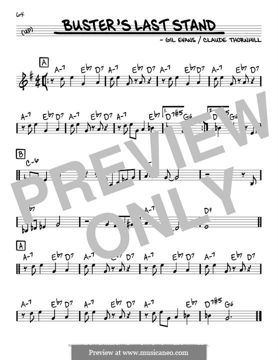 Buster's Last Stand (Gil Evans) by C. Thornhill - sheet music on MusicaNeo