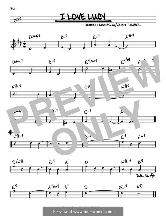 I Love Lucy (Harold Adamson) by E. Daniel - sheet music on MusicaNeo