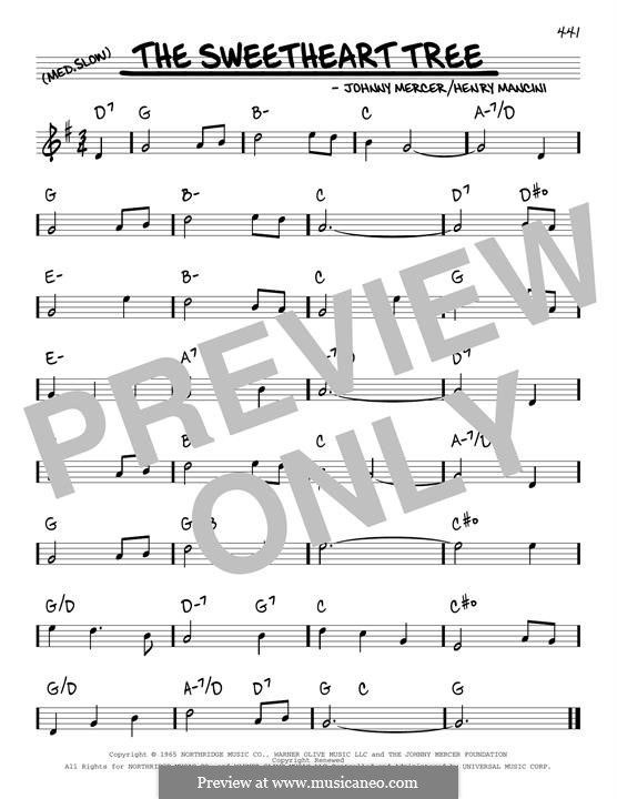 The Sweetheart Tree by H. Mancini - sheet music on MusicaNeo