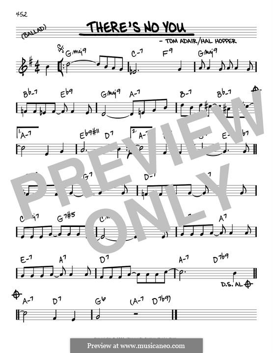 There's No You by T. Adair, H. Hopper - sheet music on MusicaNeo