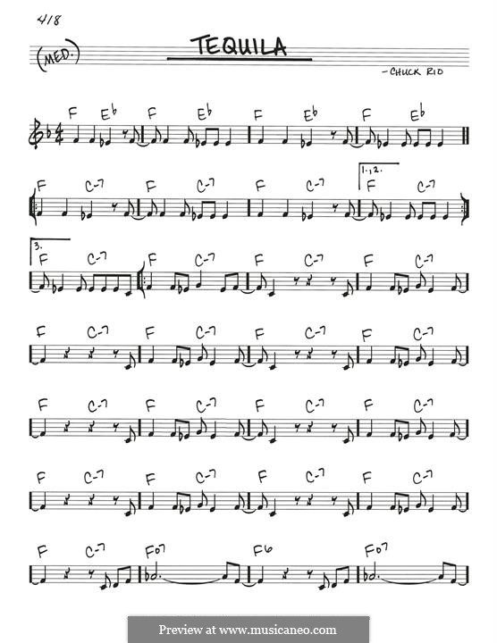 Tequila (The Champs) by C. Rio - sheet music on MusicaNeo
