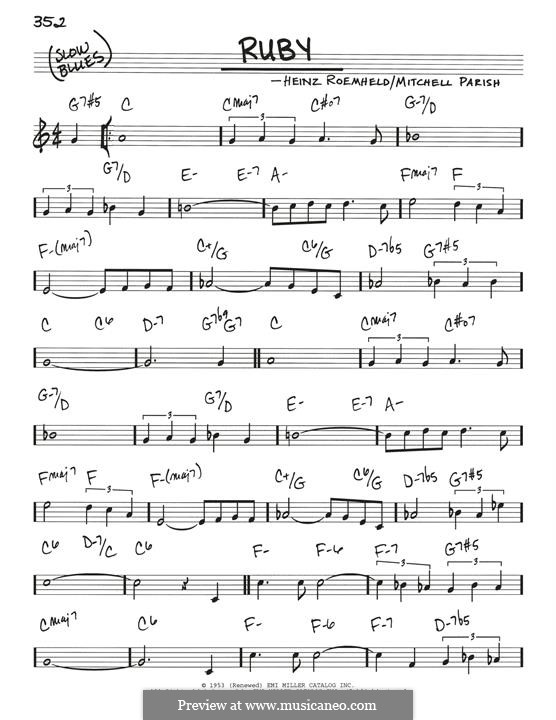Ruby by M. Parish - sheet music on MusicaNeo