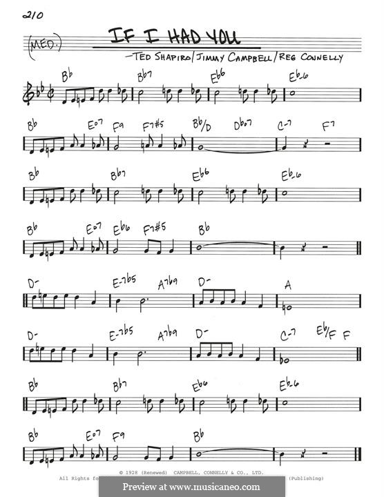 If I Had You by J. Campbell, R. Connelly, T. Shapiro on MusicaNeo