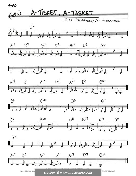 A-Tisket, A-Tasket (Ella Fitzgerald) by V. Alexander on MusicaNeo