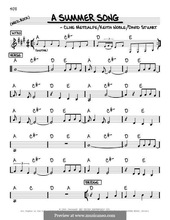 A Summer Song by D. Lanz - sheet music on MusicaNeo