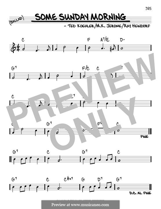 Some Sunday Morning (M.K. Jerome) by T. Koehler - sheet music on MusicaNeo