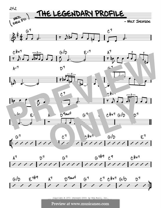 The Legendary Profile by M. Jackson - sheet music on MusicaNeo