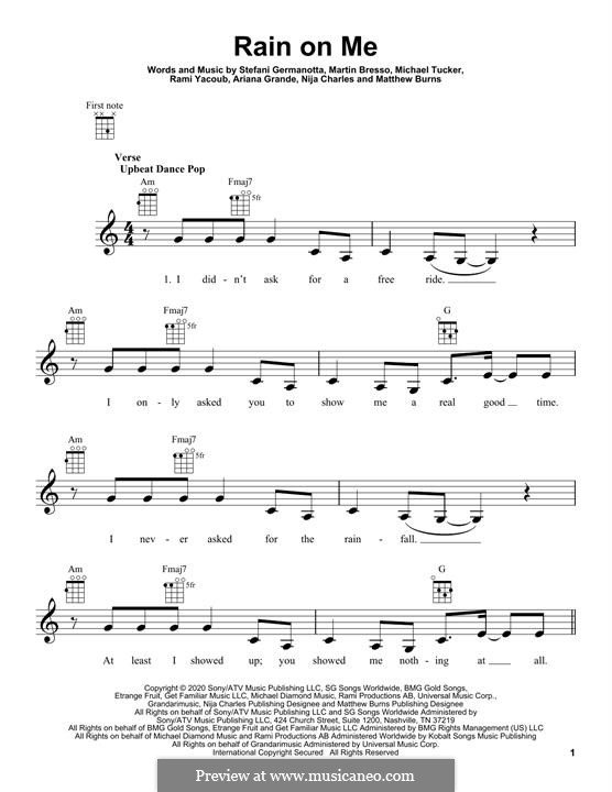 Rain On Me (Lady Gaga & Ariana Grande) by M. Burns, R. Yacoub, S ...