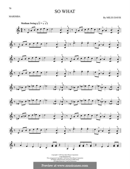 So What by M. Davis - sheet music on MusicaNeo