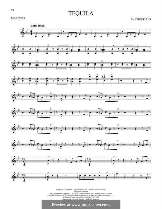 Tequila (The Champs) by C. Rio - sheet music on MusicaNeo