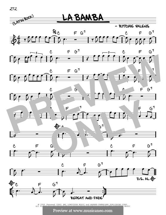 La Bamba (Los Lobos) by R. Valens - sheet music on MusicaNeo