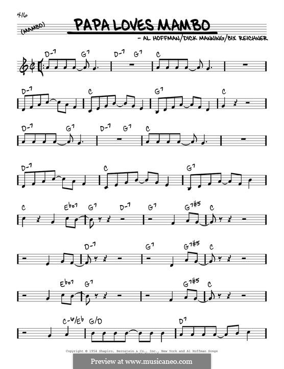 Papa Loves Mambo (from Ocean's Eleven) by A. Hoffman, B. Reichner, D ...