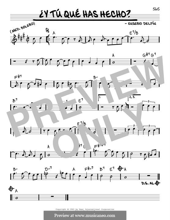 ¿Y Tú Qué Has Hecho? by E. Delfin - sheet music on MusicaNeo