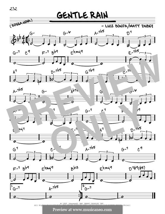 Gentle Rain by L. Bonfa - sheet music on MusicaNeo