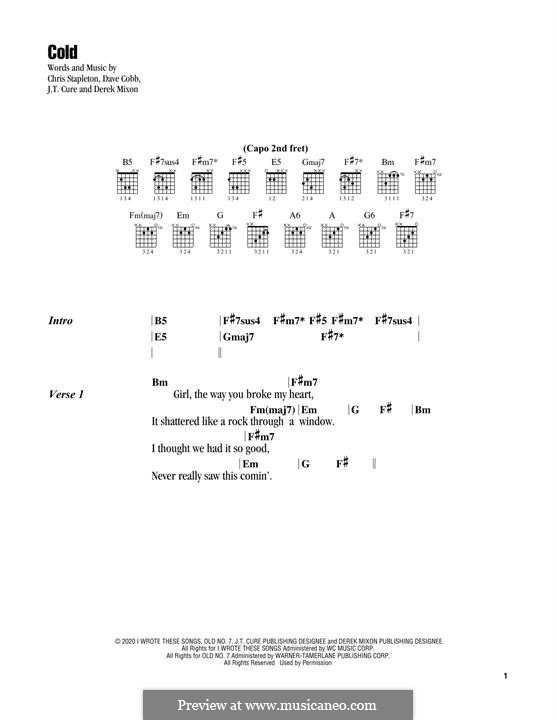 Cold by C. Stapleton - sheet music on MusicaNeo