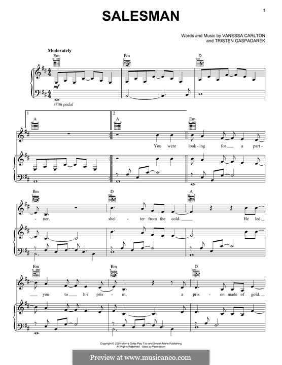 Salesman by V. Carlton - sheet music on MusicaNeo