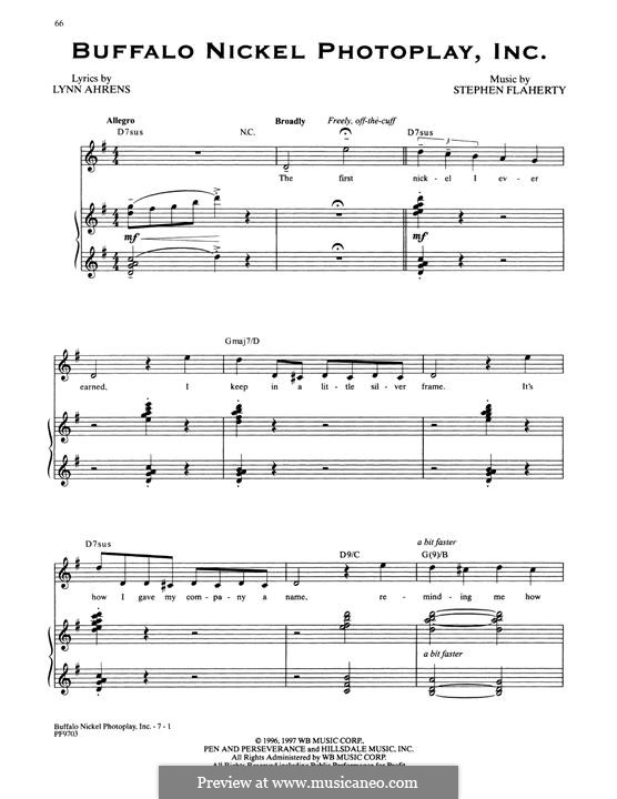 Buffalo Nickel Photoplay (from Ragtime: The Musical) by S. Flaherty on ...