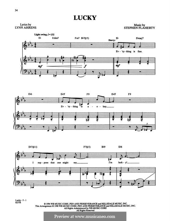 Lucky (from Lucky Stiff) by S. Flaherty - sheet music on MusicaNeo