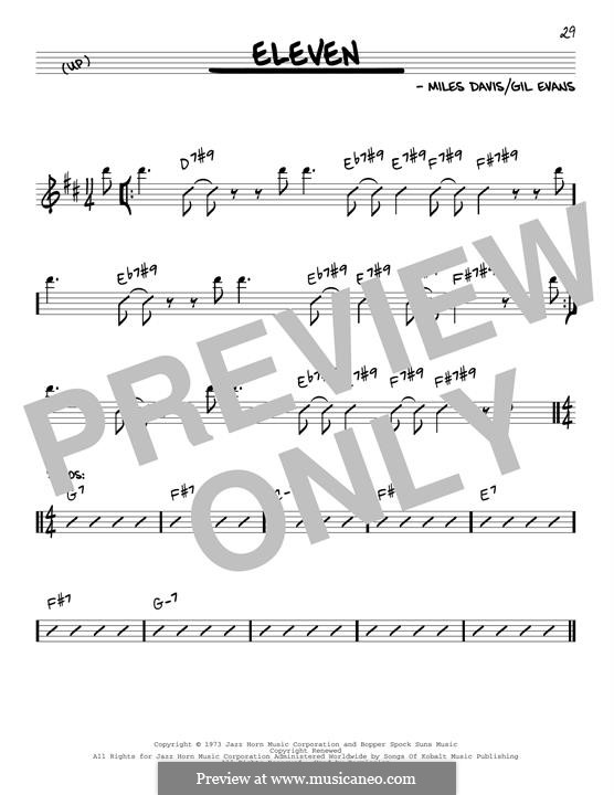 Eleven by M. Davis - sheet music on MusicaNeo