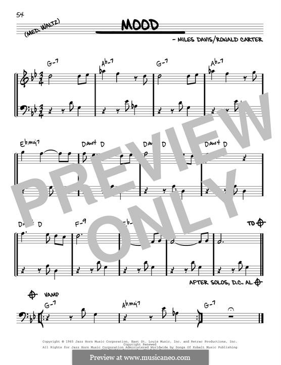 Mood by M. Davis - sheet music on MusicaNeo