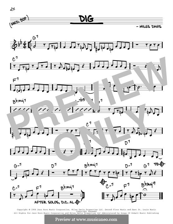 Dig by M. Davis - sheet music on MusicaNeo