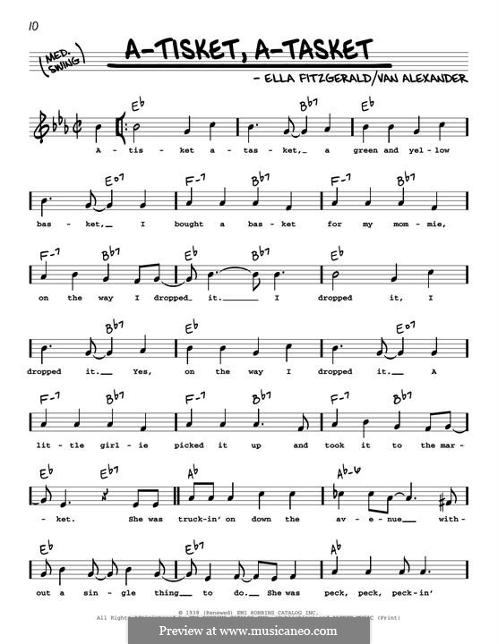 A-Tisket, A-Tasket (Ella Fitzgerald) by V. Alexander on MusicaNeo