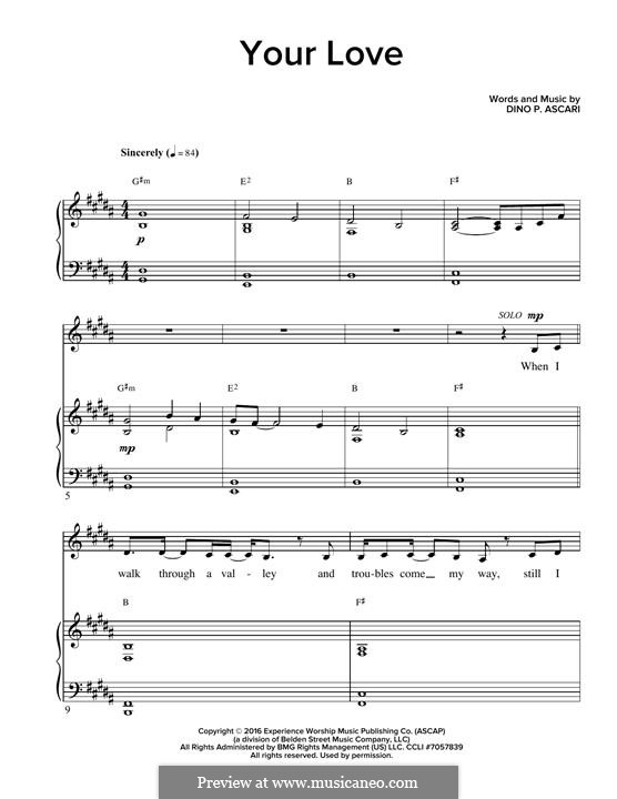 Your Love by D.P. Ascari - sheet music on MusicaNeo