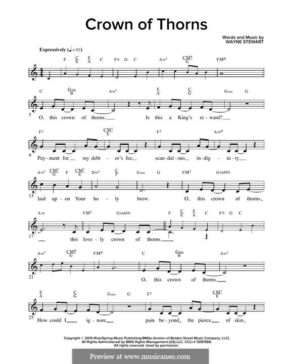 Crown Of Thorns by W. Stewart - sheet music on MusicaNeo