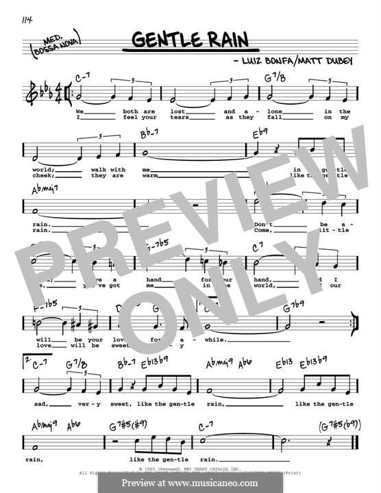 Gentle Rain by L. Bonfa - sheet music on MusicaNeo