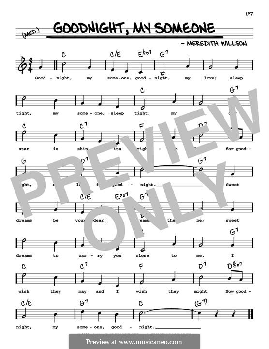Goodnight, My Someone by M. Willson - sheet music on MusicaNeo