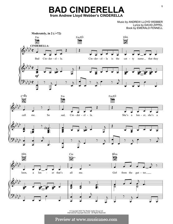 Bad Cinderella (from Cinderella) by A.L. Webber - sheet music on MusicaNeo