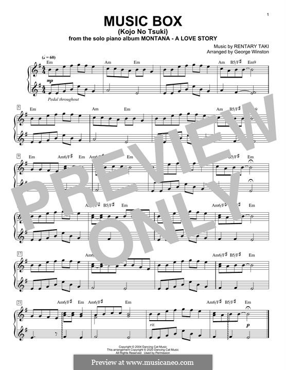 Music Box (Kojo No Tsuki) by R. Taki - sheet music on MusicaNeo