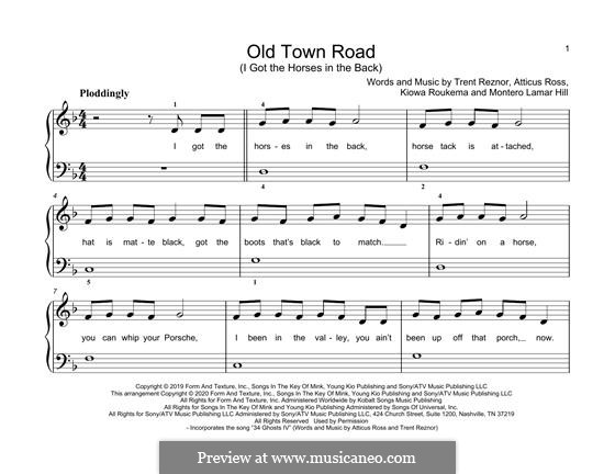 Old Town Road (Remix) by A. Ross, T. Reznor, J. Donald, B.R. Cyrus, K ...
