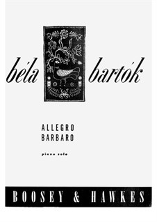 Allegro Barbaro, Sz.49 by B. Bartók - sheet music on MusicaNeo