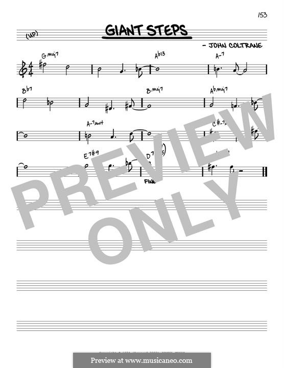 Giant Steps by J. Coltrane - sheet music on MusicaNeo
