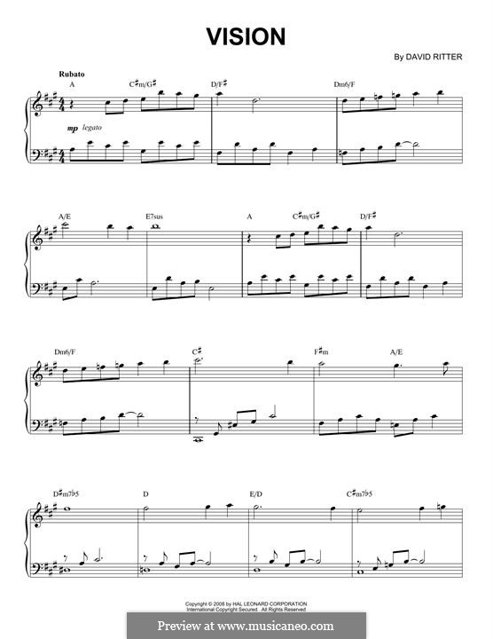 Vision by D. Ritter - sheet music on MusicaNeo