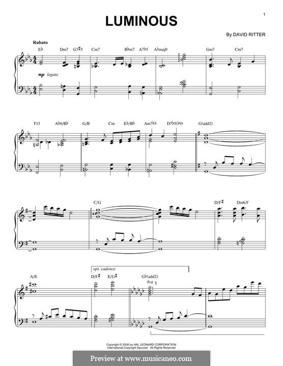 Luminous by D. Ritter - sheet music on MusicaNeo