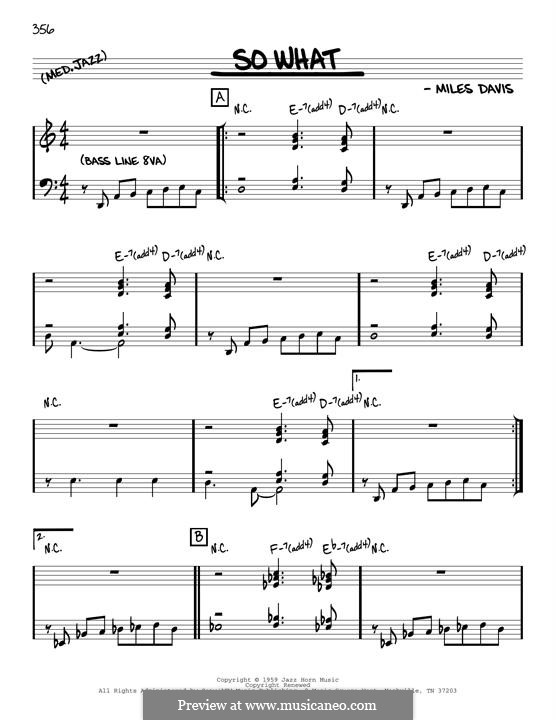 So What by M. Davis - sheet music on MusicaNeo