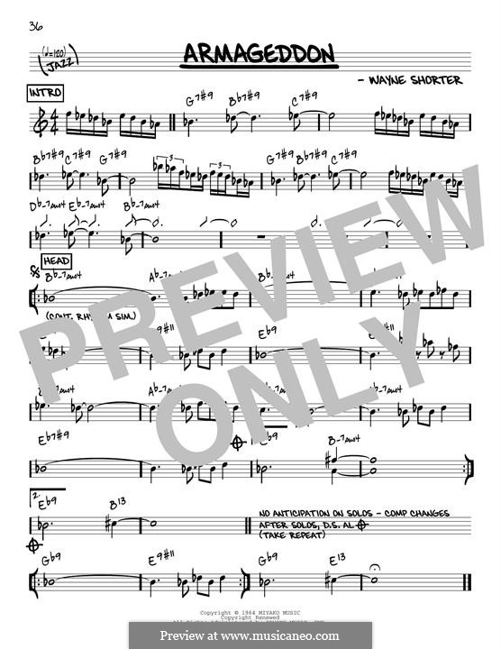Armageddon by W. Shorter - sheet music on MusicaNeo