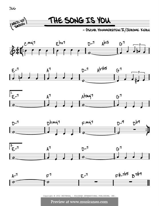 The Song is You by J. Kern - sheet music on MusicaNeo