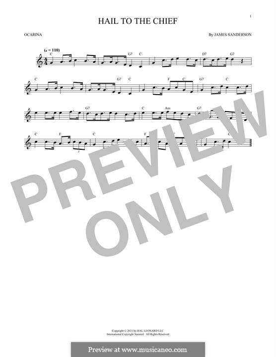 Hail to the Chief by J. Sanderson - free download on MusicaNeo