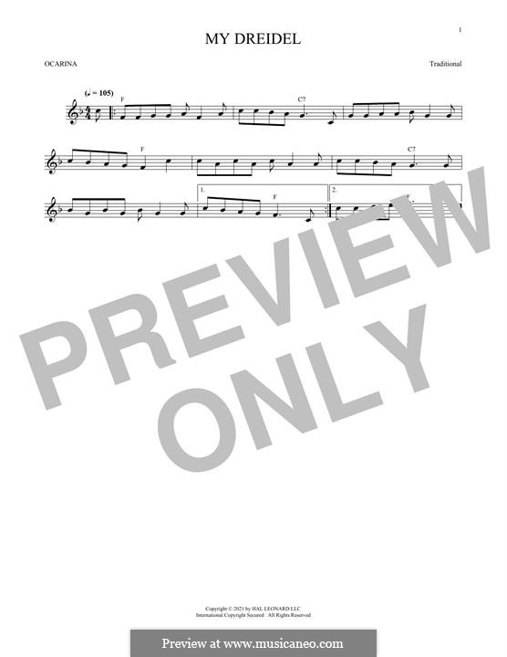 My Dreidel by folklore - sheet music on MusicaNeo
